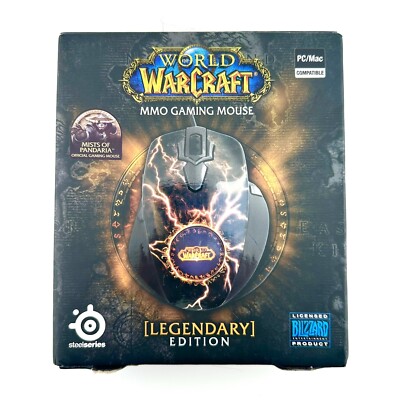 World of Warcraft WOW MMO Gaming Mouse Legendary Edition Steel Series ...