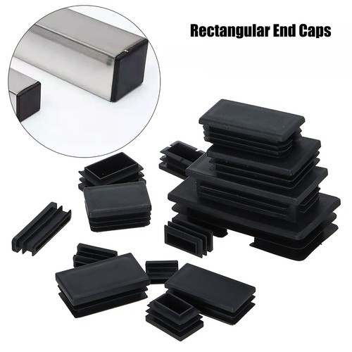 Rectangular End Caps Plastic Inserts Blanking Ribbed Rectangle Plugs ...