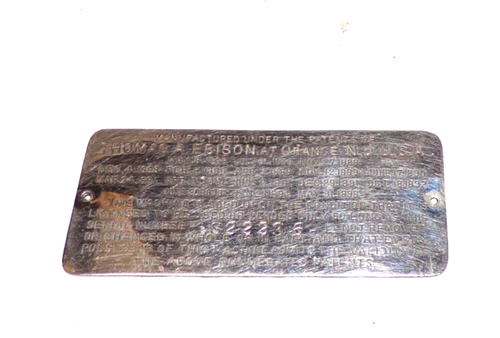EDISON STANDARD 4 CLIP SQUARE BOX CYLINDER PHONOGRAPH ORIGINAL ID PLATE ...