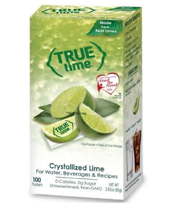 TRUE LIME Water Enhancer Bulk Dispenser Pack 100 Packets 0 Calorie ...
