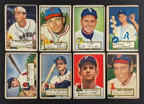 1952 Topps Baseball Lot 8 Cards | eBay