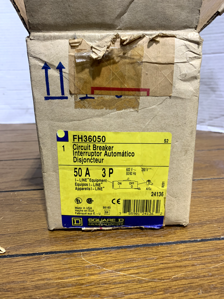 NEW IN BOX SQD FH36050 (50A-600V-25K AIC) *SHIPS SAME DAY UPS* | eBay