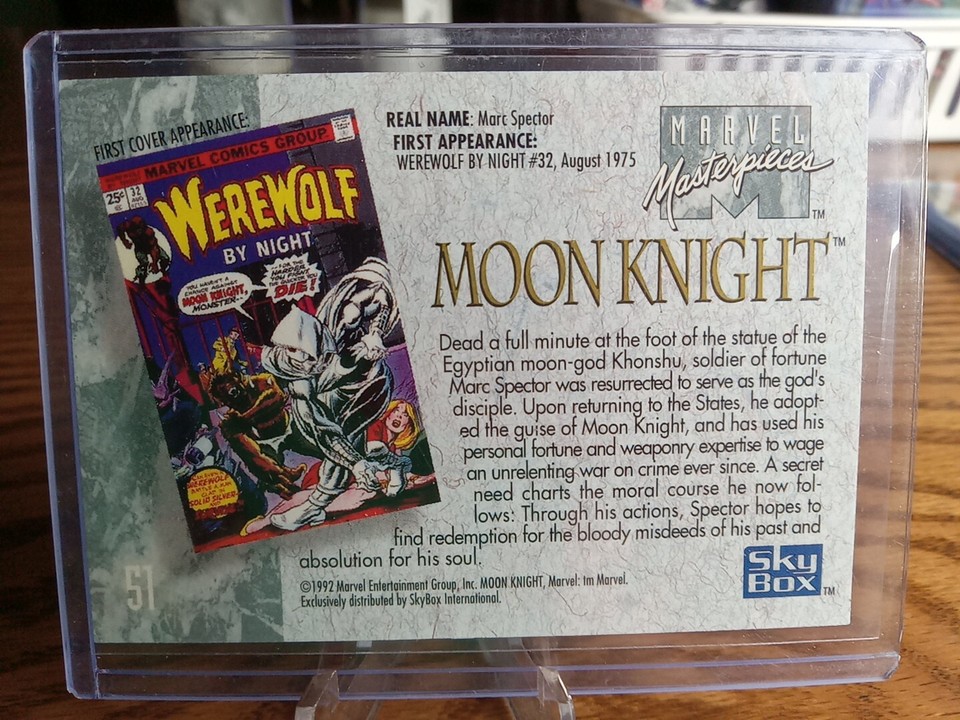1992 Marvel Masterpieces #51 Moon Knight | eBay