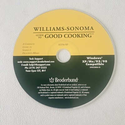 Williams-Sonoma Guide To Good Cooking PC CD-ROM for Windows XP/Me/95/98 ...