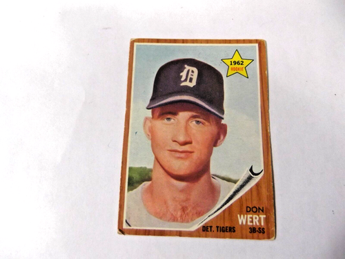DON WERT 1962 Rookie Card Topps #299 Det. Tigers Baseball | eBay