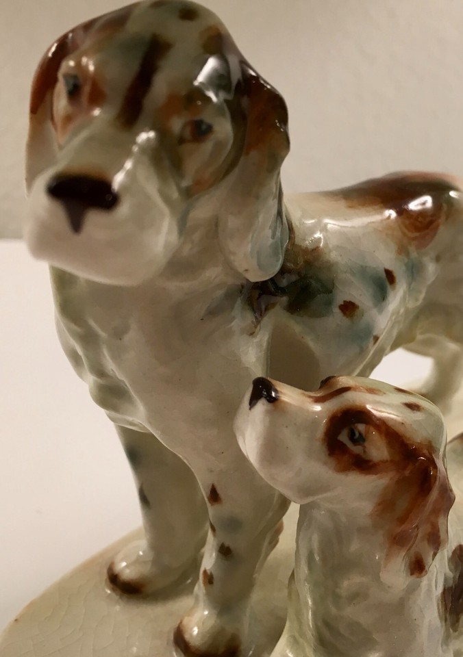 English Setter & Puppy Ceramic Figurine by Toyo Co. Occupied Japan ~ Lovely! | eBay