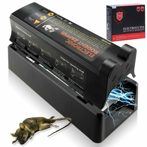 US High-Voltage 7000V Electronic Rat Trap - Electric Rodent Zapper with ...