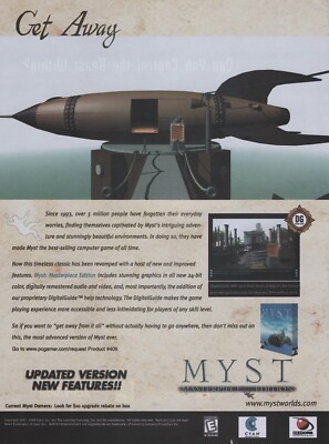 Myst: Masterpiece Edition Print Ad/Poster Art PC Big Box | eBay