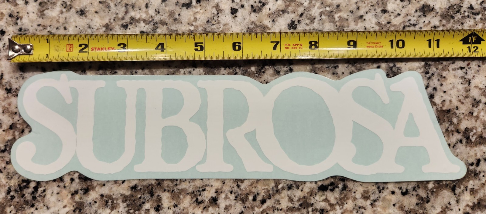 SUBROSA bmx . Bike shop door decal. ( 💯 % authentic SUBROSA ) white in ...