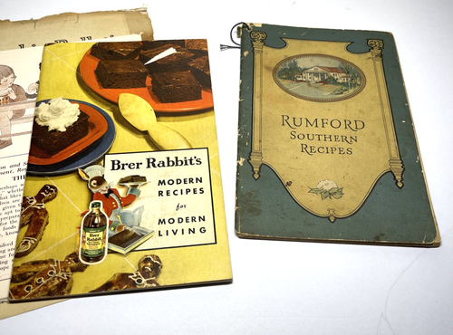 Brer Rabbit's Modern Recipes & Rumford Southern Recipes - 1940's ...