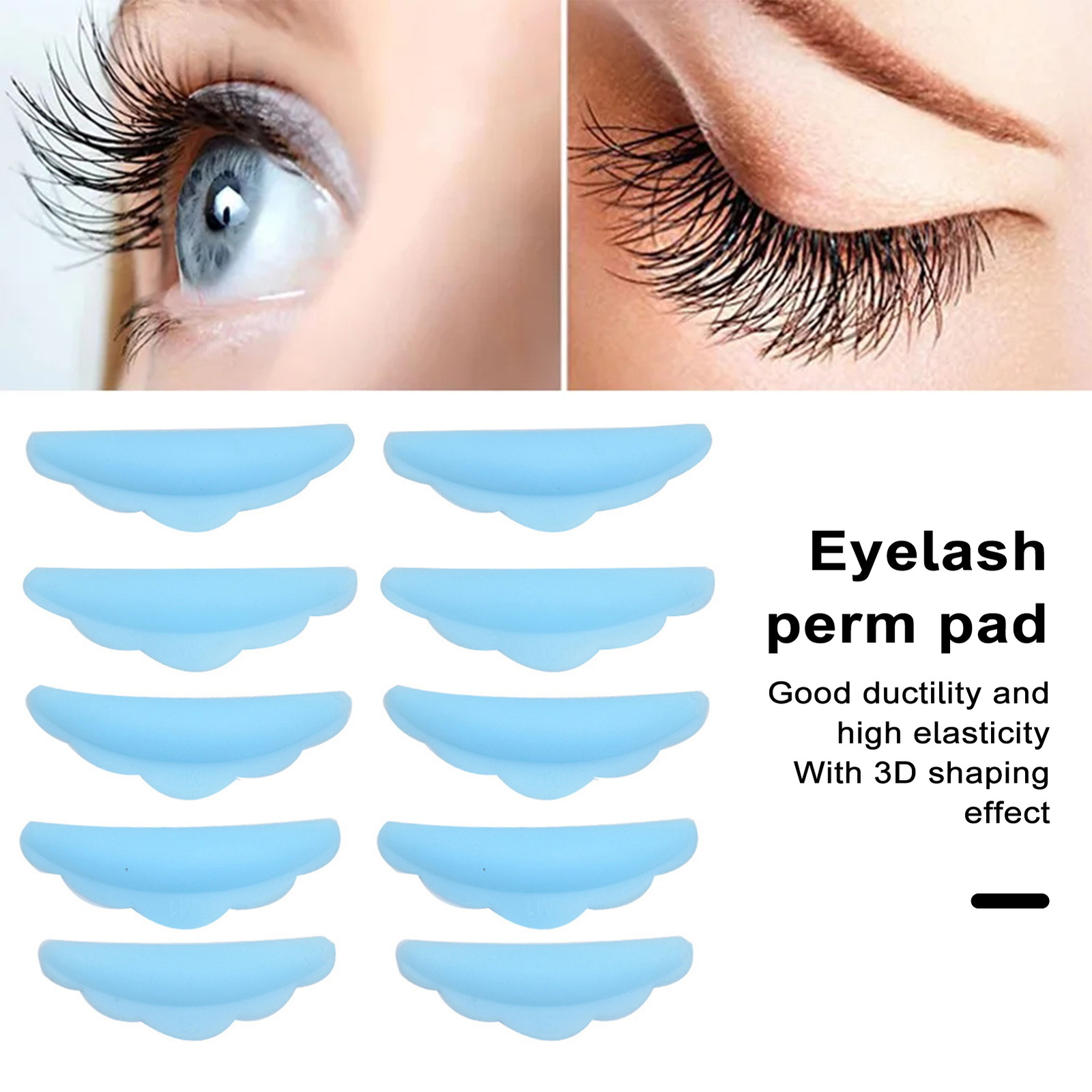 Soft Elastic Eyelash Pads Easy-to-use Curling Pad Stretchable Silicone ...
