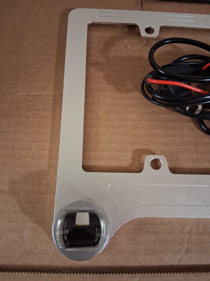 Rear License Plate Frame With Auxiliary Lights LED | eBay