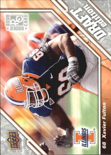 2009 Upper Deck Draft Edition #108 Xavier Fulton Rookie Football Card ...