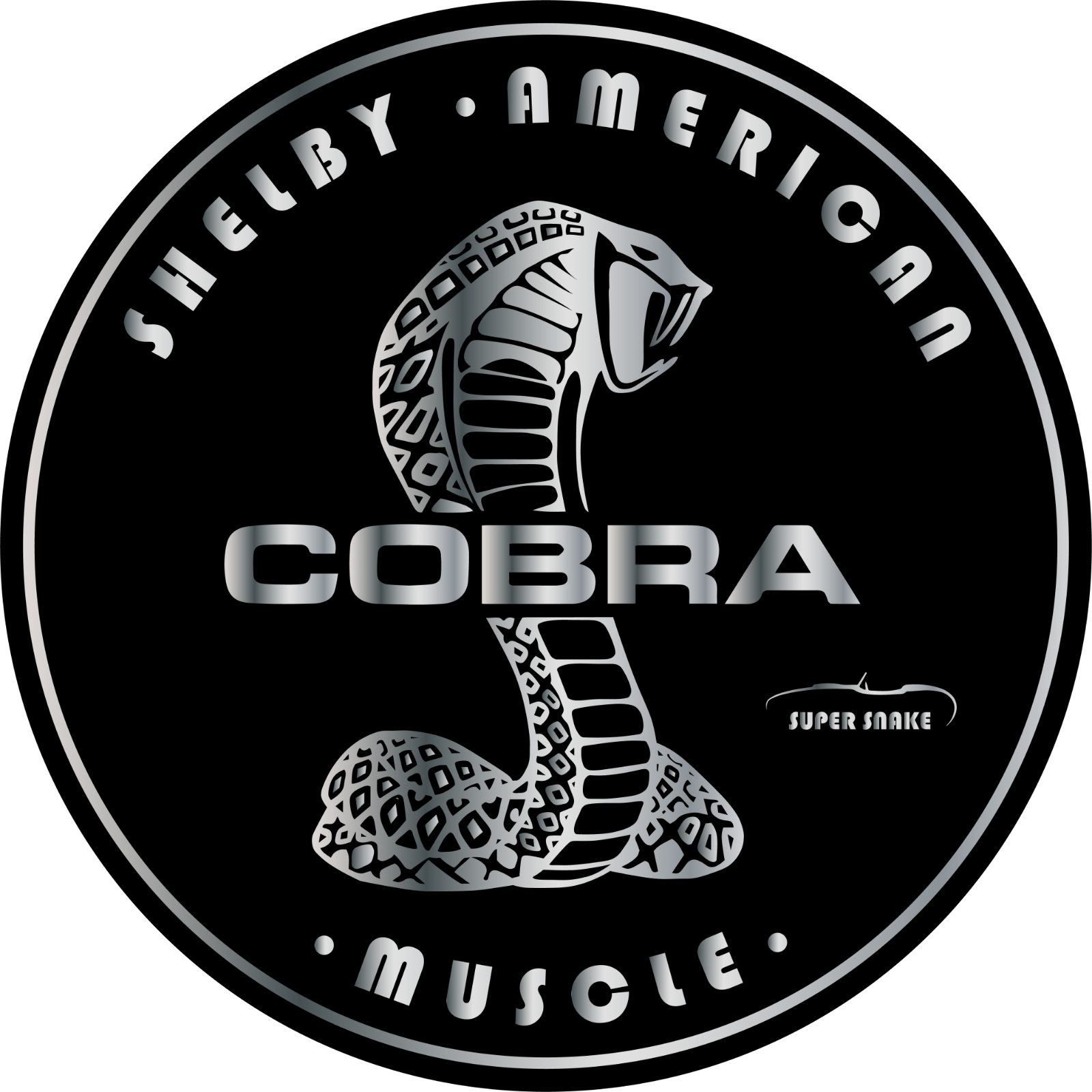 Cobra Shelby Ford Super Snake Moto Sports Vinyl Sticker Decal Black ...