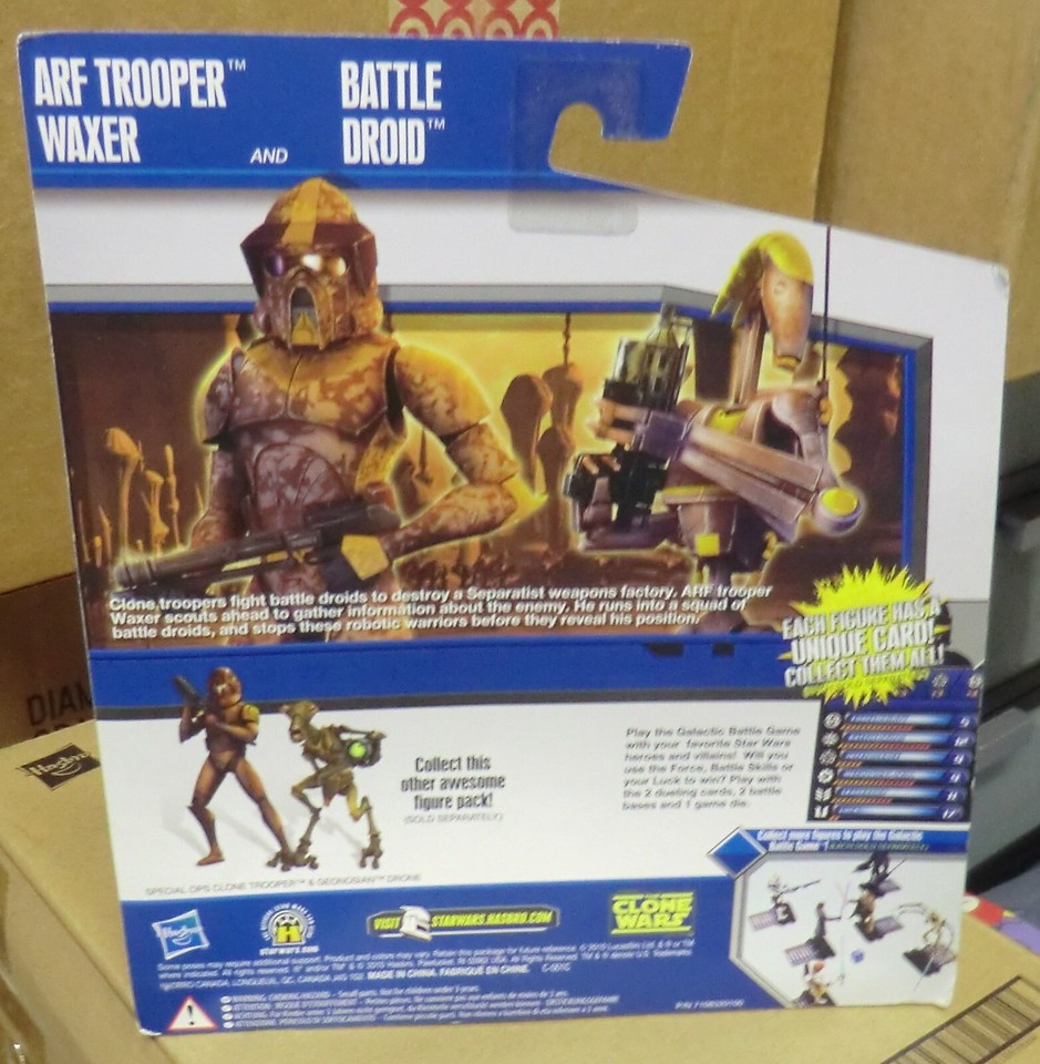 Star Wars Clone Wars ARF Trooper Waxer & Battle Droid Figures Target ...