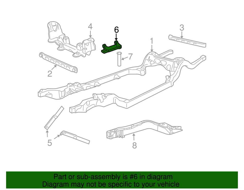 Genuine Ford Suspension Sub-Frame Reinforcement Bracket 5W1Z-5A098-AA ...