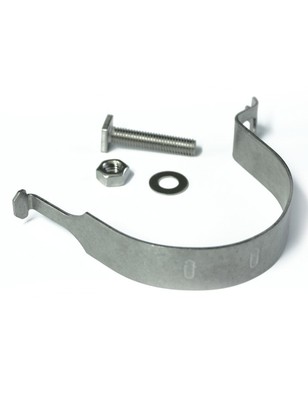 Steel Round Post Sign Channel Clip Clamp Bracket Anti Rotational with ...