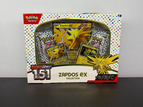 Pokemon TCG: Scarlet and Violet 151 Zapdos EX Collection Box With Jumbo ...