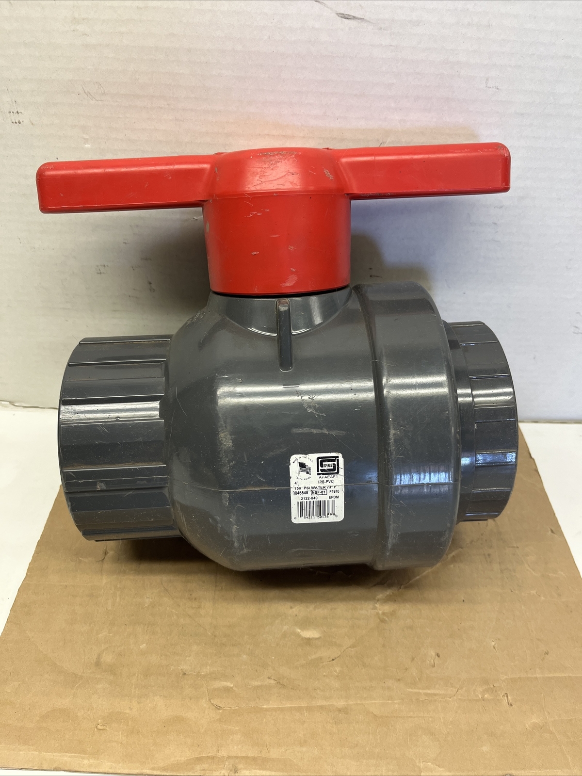 Sch 80 PVC 4 Inch True Union Ball Valve Socket Connect, Spears, 2122 ...