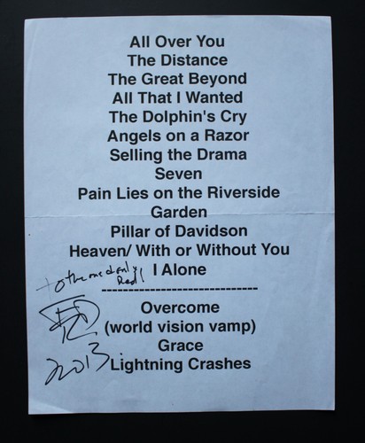 Autographed Hand Signed Band "LIVE" "Set List" | eBay