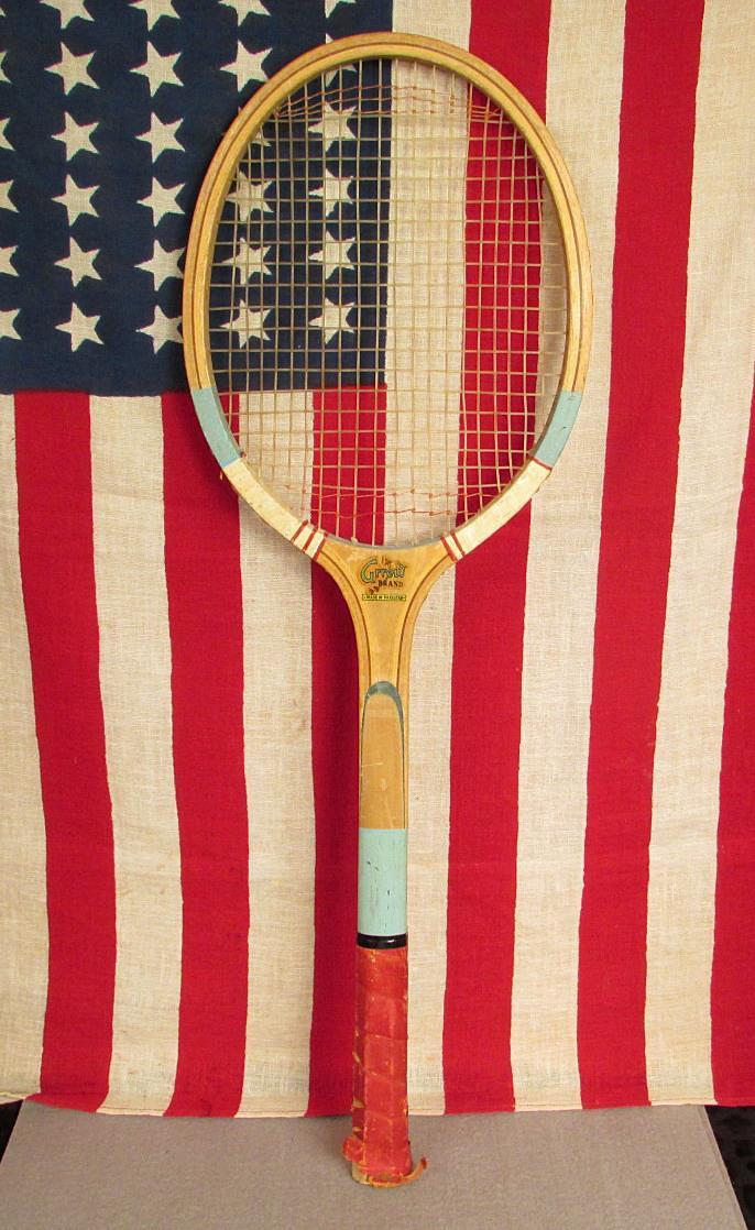 Vintage 1940s Arrow Wood Tennis Racquet Pakistan Mid-Century Great ...