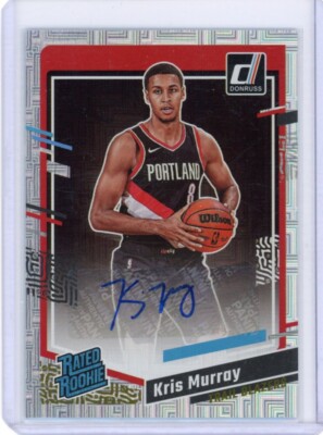 Kris Murray 2023-24 Donruss Rookie Auto Rated Rookie #269 Portland ...