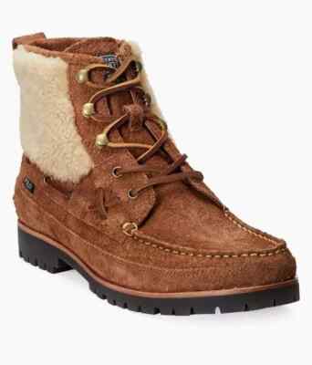 Polo Ralph Lauren Polo Country Suede Faux Shearling Ranger Mid Ankle ...