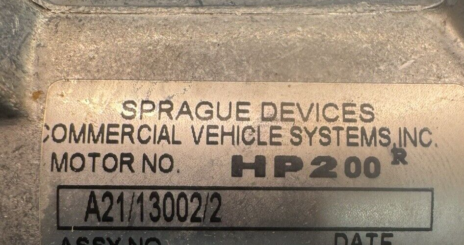 Sprague A21/13002/2 Pneumatic windshield Wiper Motor HP-200 GILLIG NEW ...