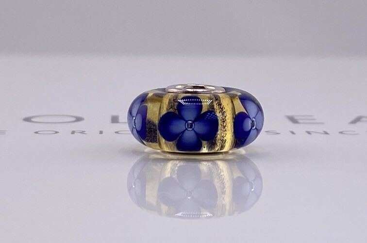 Trollbeads Blue Flowers Bead Universal Unique | eBay