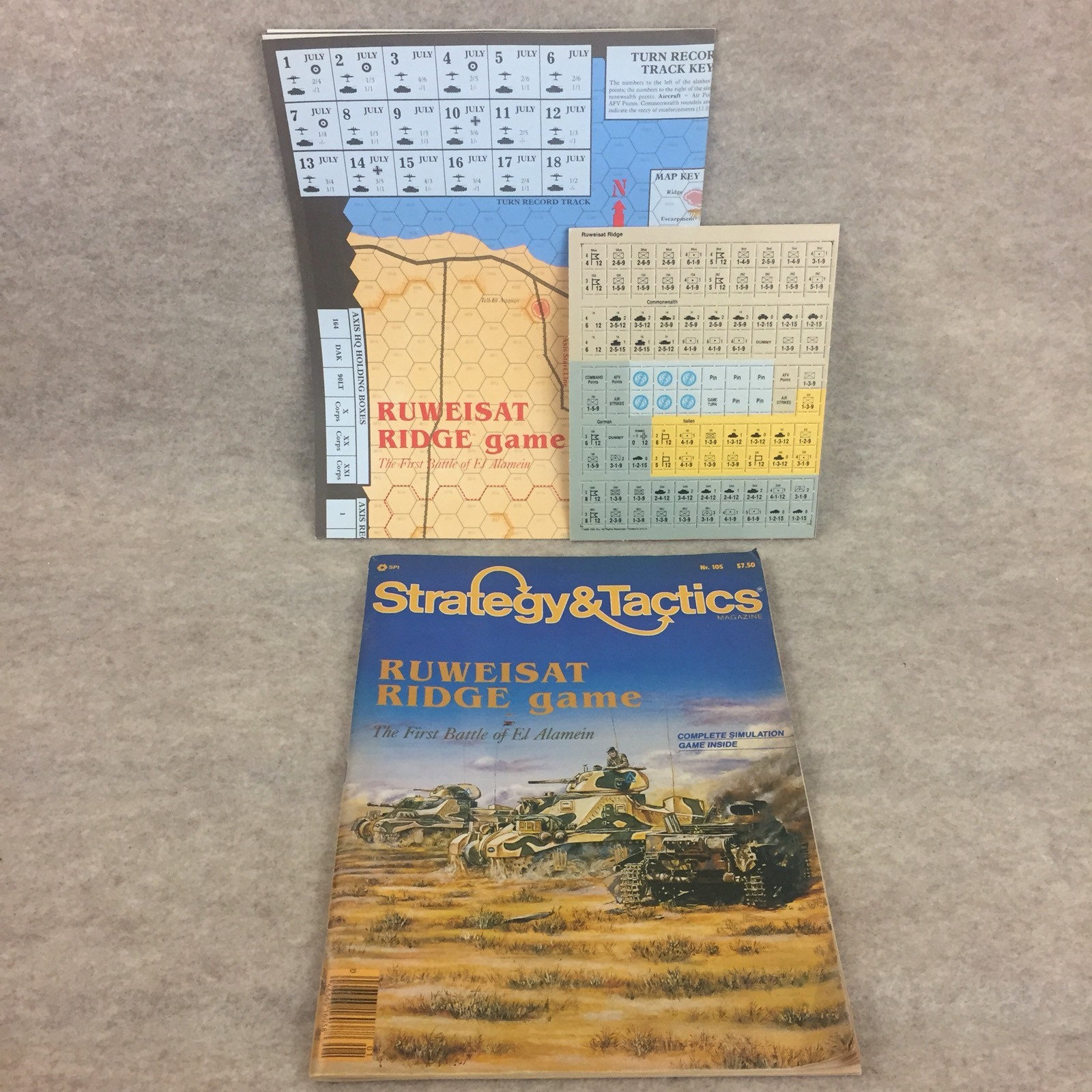 SPI: Strategy & Tactics: 105: Ruweisat Ridge: Unpunched Ruweista Ridge ...