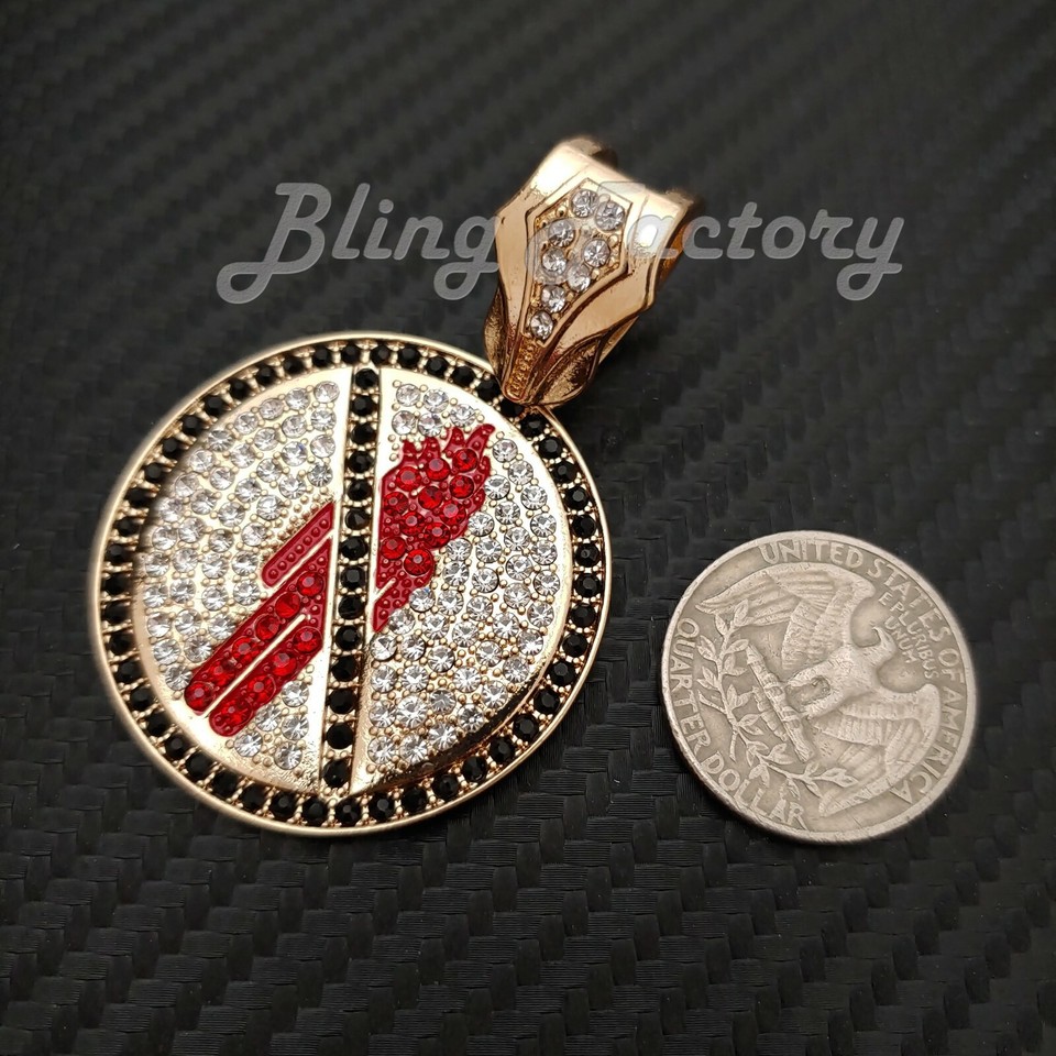 Luxury Iced Hip Hop Gold PT Travis Scott Rodeo Lab Diamond Bling Charm ...