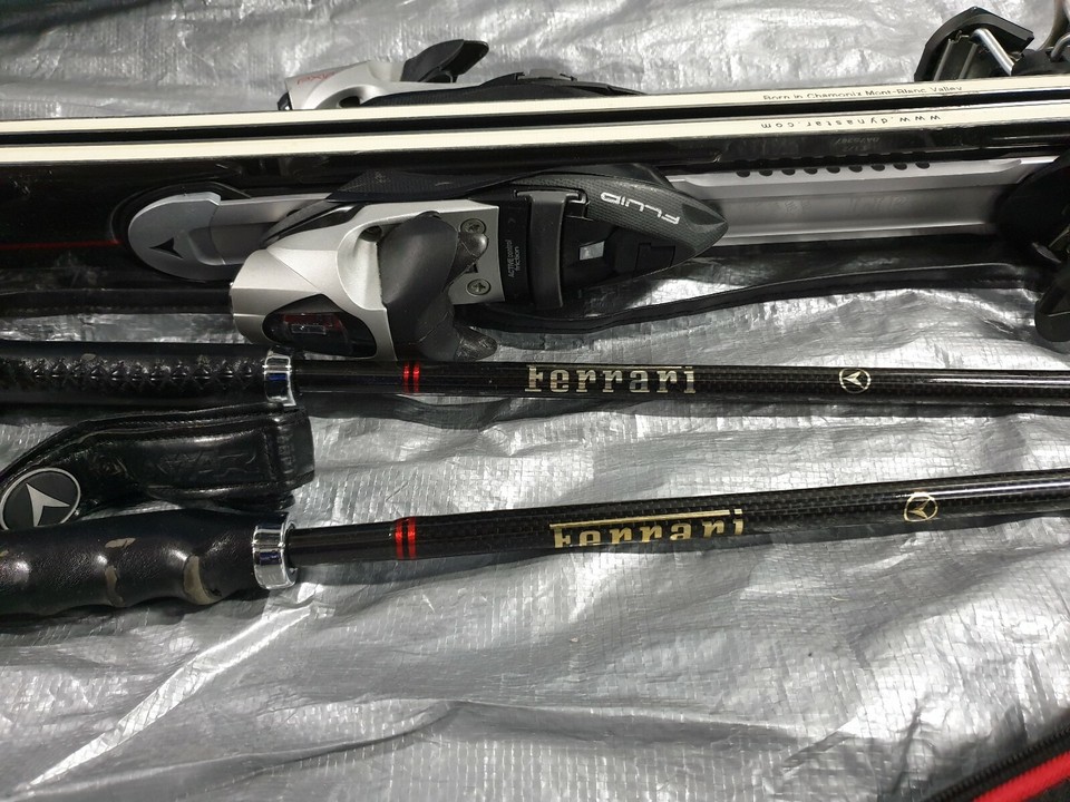 Ferrari Skis 172 cm Bindings, Stocks, Bag! | eBay