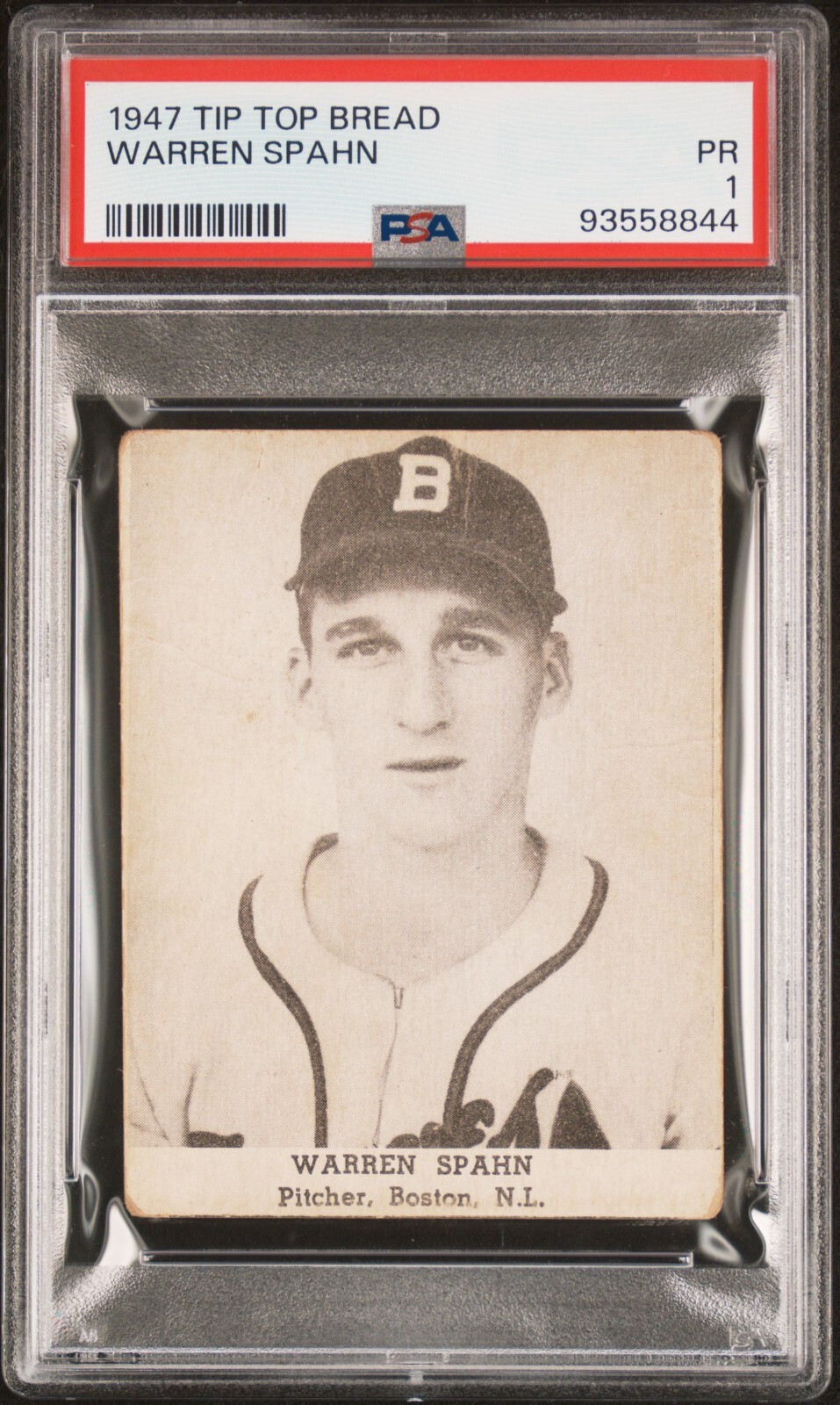 Warren Spahn 1947 Tip Top Bread Braves HOF Rookie PSA 1 | eBay