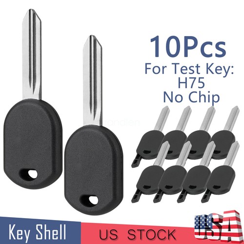 10X Transponder Car Key Shell Case With Blade H72 H75 for Ford With ...