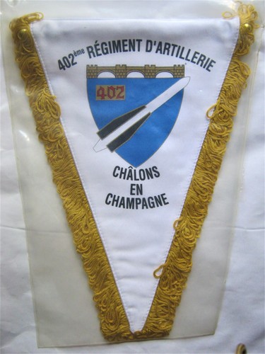 GRAND FANION REGIMENT ARTILLERIE LE 402° RA 27CM X 18CM HORS FRANGES | eBay