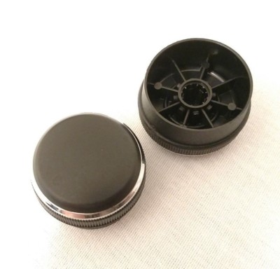 OEM Set of 2 Radio Stereo CD Black & Chrome Knobs Chrysler Dodge Jeep ...