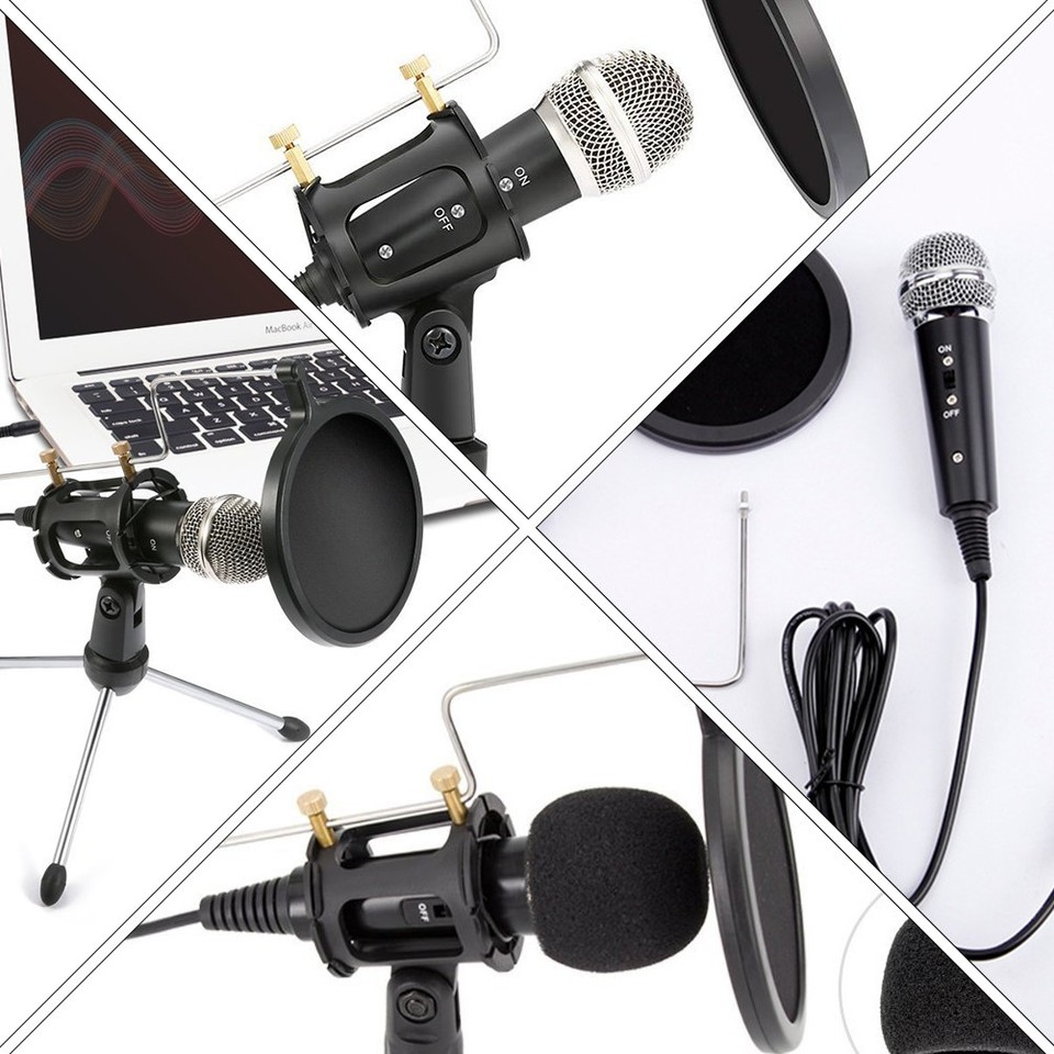 1 Set Microphone Online Class Mic Stand Set Recording Microphone ...