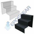 3 Step Tier Clear Black White Acrylic Perspex Retail Counter Display ...