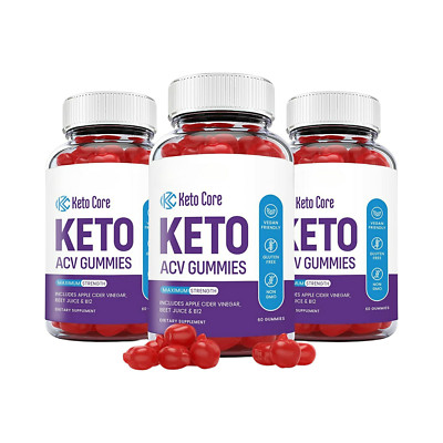 3-Pack KetoCore Keto Gummies - Keto Core Keto ACV Gummies - 180 Gummies ...