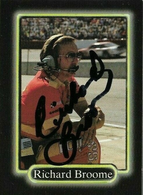 Richard Broome signed 1990 Maxx card #68 NASCAR CREW CHIEF | eBay
