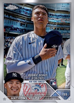 2023 Topps Chrome Update Anthony Volpe Rookie Debut RC Topps Bunt ...