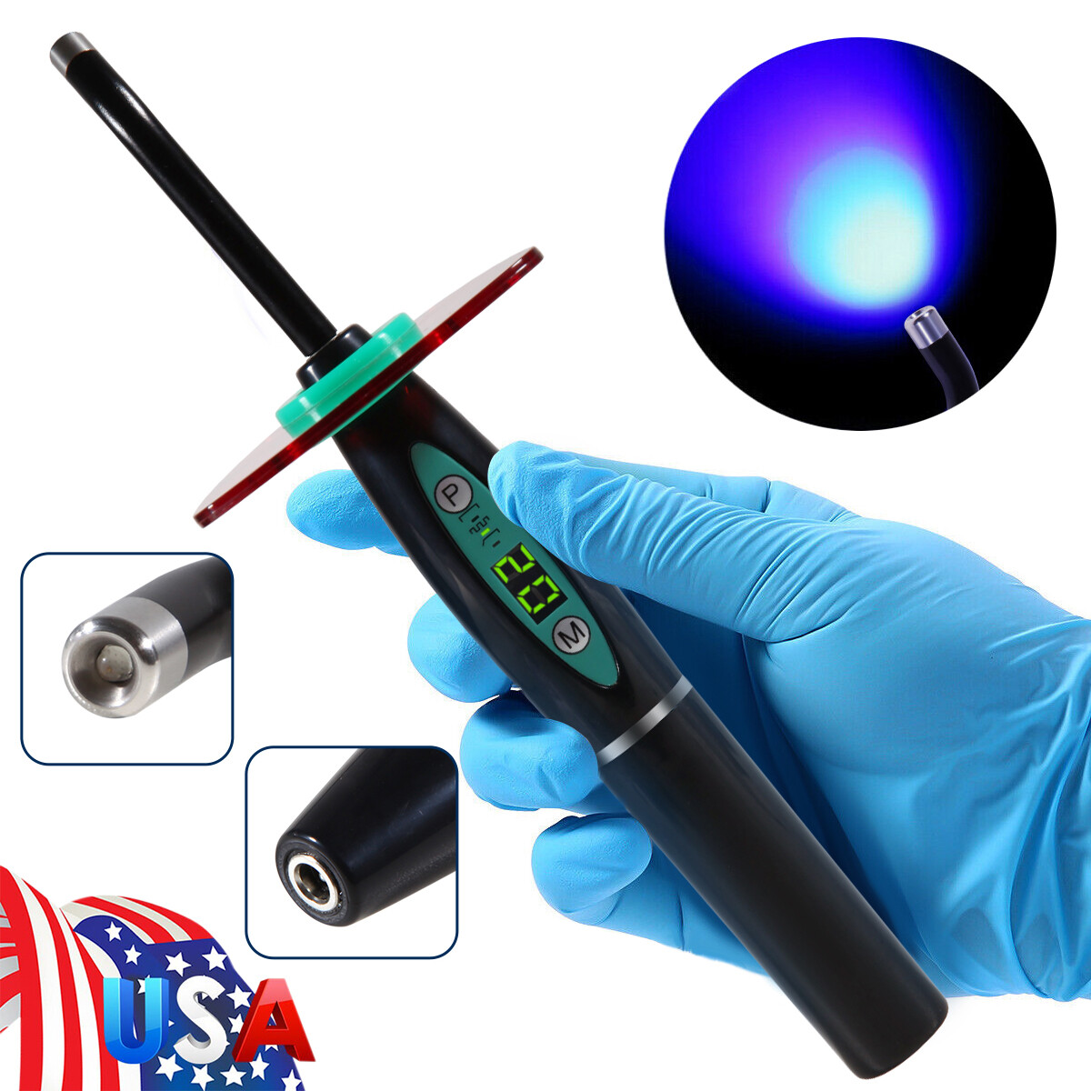 Dental Wireless Cordless LED Cure Curing Light Lamp 1500mw 5W Tool ...