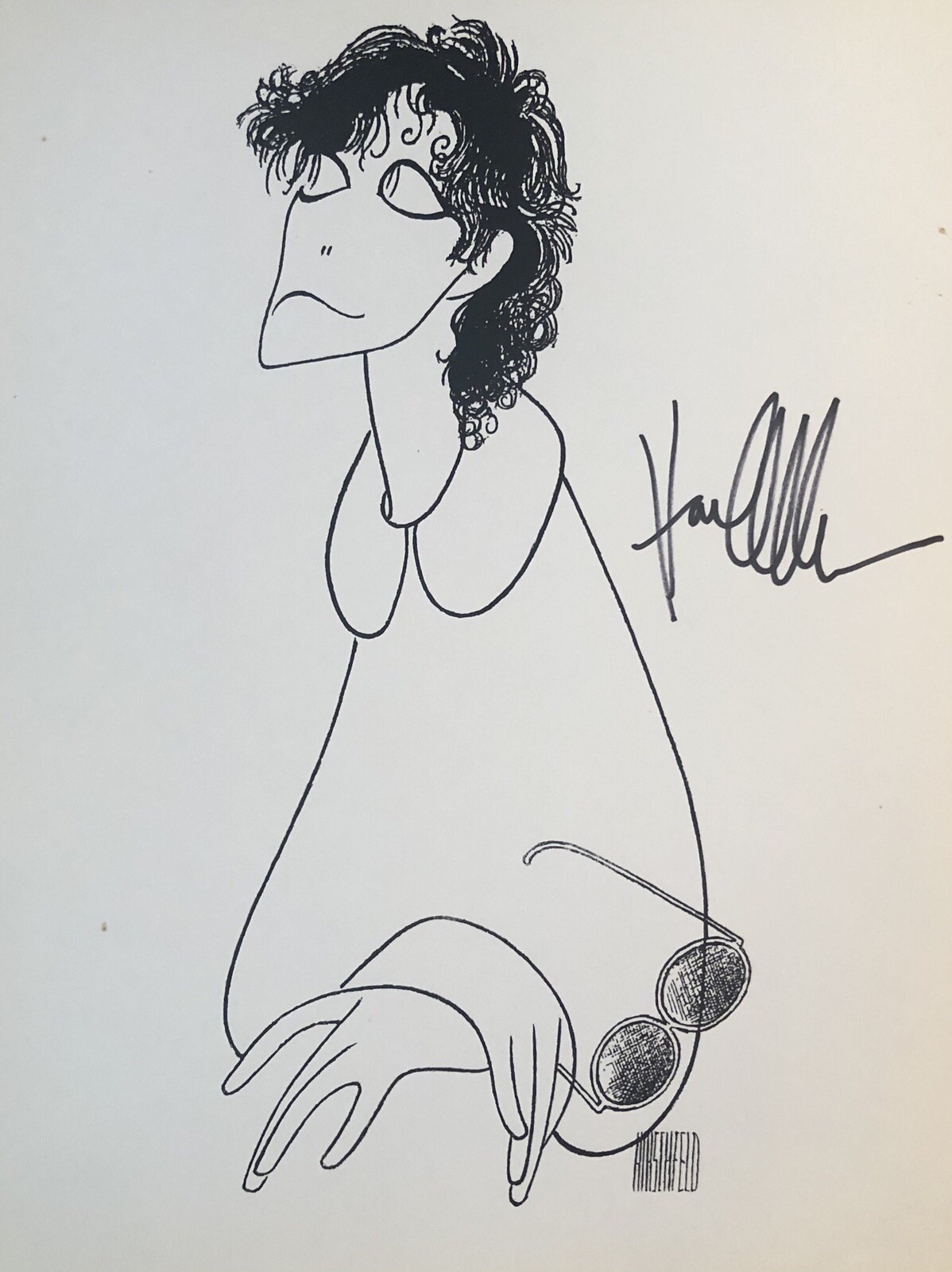 Karen Allen Signed Al Hirschfeld Print - THE MIRACLE WORKER - Off ...
