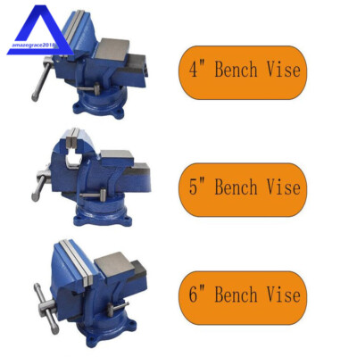 4" 5" 6" Heavy Mechanic Bench Vise Table Top Clamp Press Locking Swivel ...