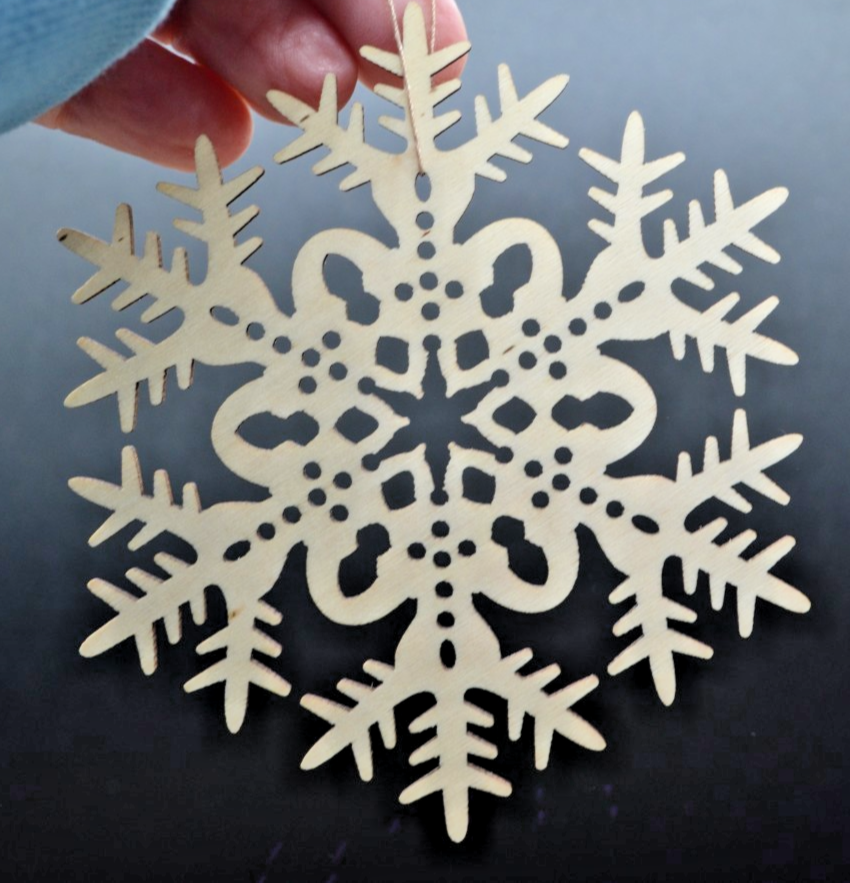 2009 MMA 3 Boxed Set Christmas Wood Snowflake 9 each Ornament Set ...