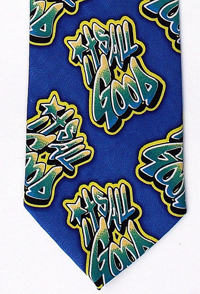 It's All Good Men's Necktie American Slang Expression Novelty Blue Neck ...