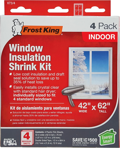 NEW 4-PACK Interior Indoor Window Insulation Kit for Four Windows Easy ...