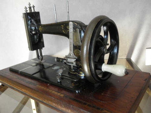 ANTIQUE SEWING MACHINE Winselmann old Hand Crank TOOLS vintage century ...
