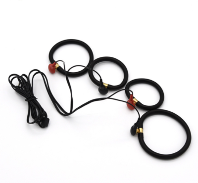Electric Four Delay Rings Lock Expander Ring + Cable E-Stim accessory ...