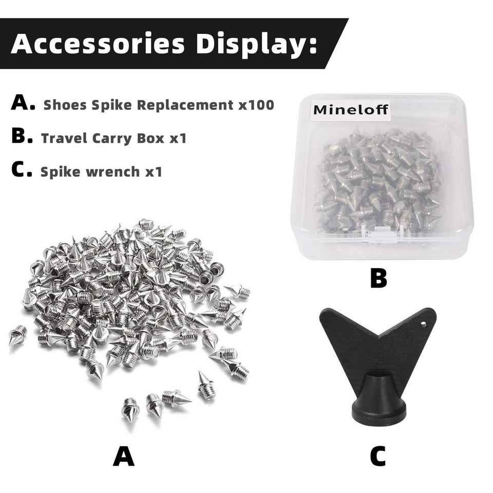 Track Spikes for Track Shoes,Steel Pyramid Spikes for Running,Hiking ...